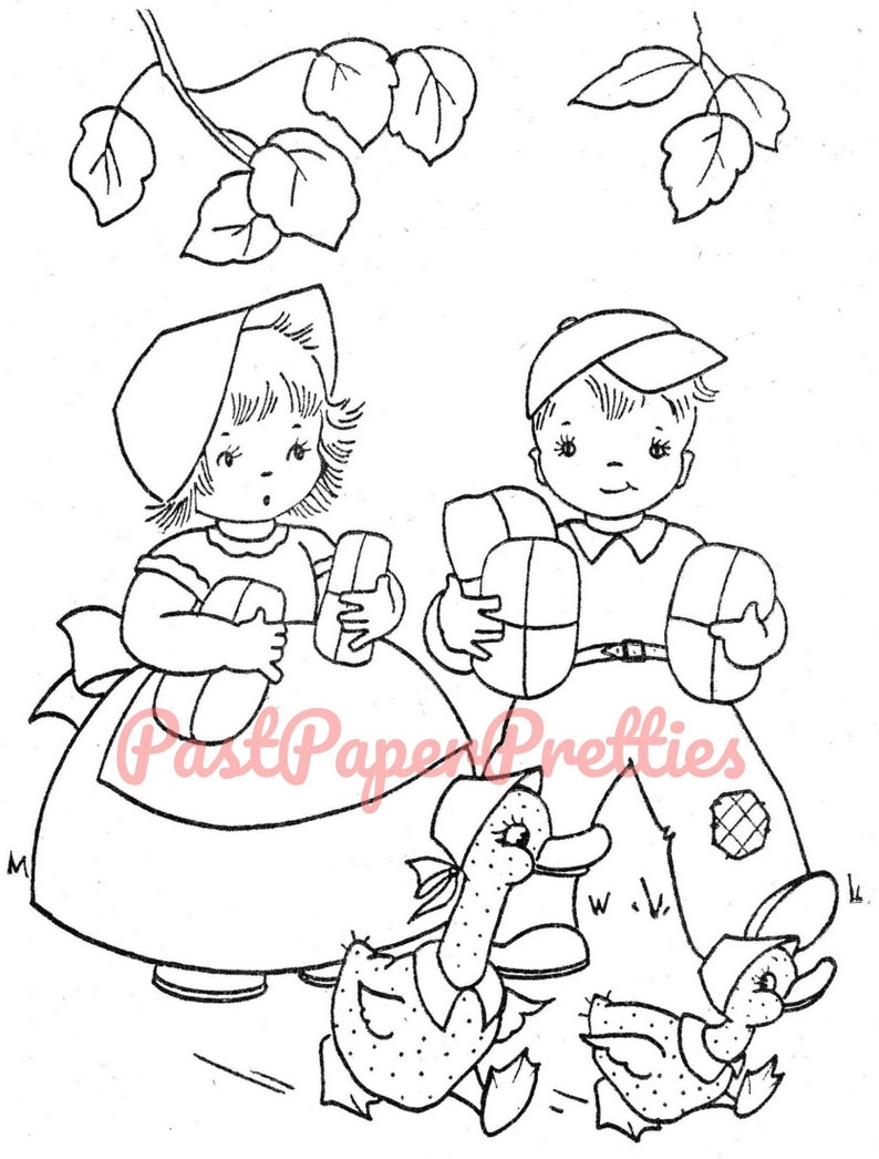 Vintage Printable Tippys Coloring Book C. 1950s PDF Instant Digital ...
