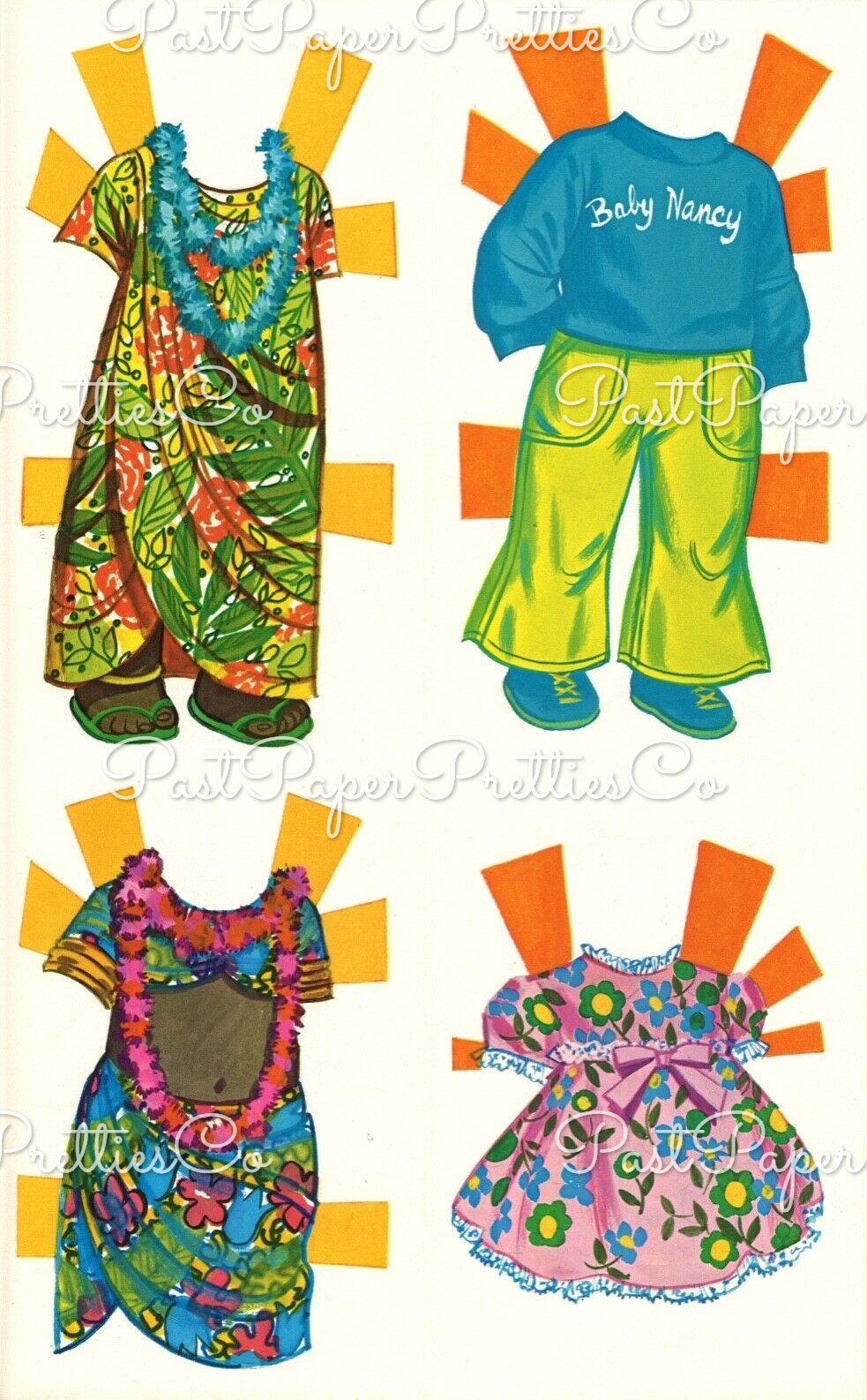 Vintage Paper Dolls Baby Nancy African American Doll C. 1971 Printable ...