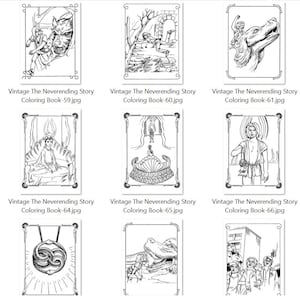 Vintage Printable Coloring Book the Neverending Story 1984 PDF Instant ...