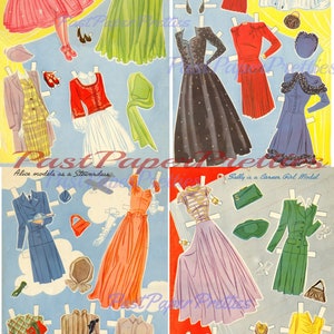 Vintage Paper Dolls John Robert Powers Models Cut-out Dolls C. 1942 Printable PDF Instant ...