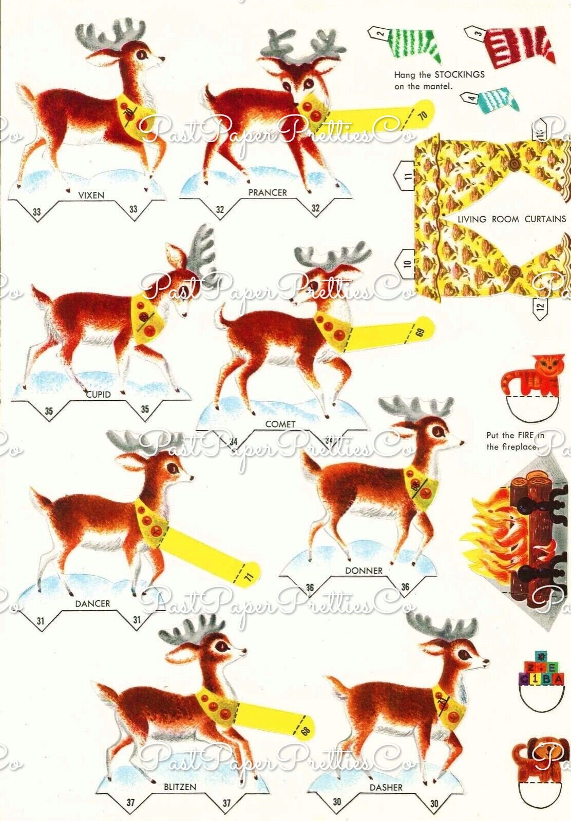 Vintage Printable the Night Before Christmas Playbook Playset Holiday ...