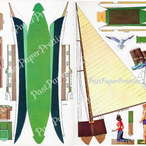 Vintage Paper Boats With Crews Buoys and Docks Punch Outs C. 1959 PDF ...