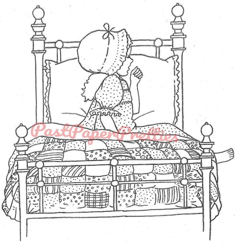 Vintage Printable Coloring Pages Holly Hobbies Super Fun - Etsy