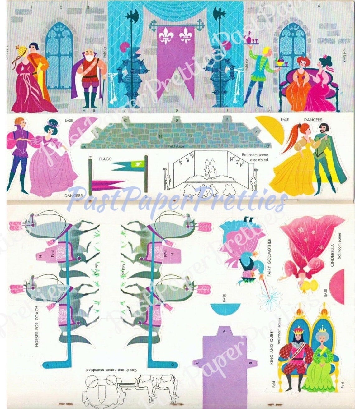 Vintage Paper Dolls Cinderella Punch-out Figures Printable - Etsy