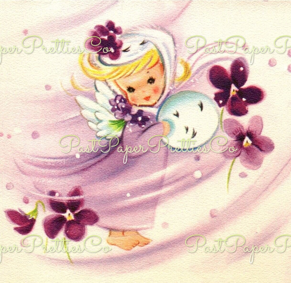 Vintage Printable Christmas Images Adorable Angel Friends - Etsy