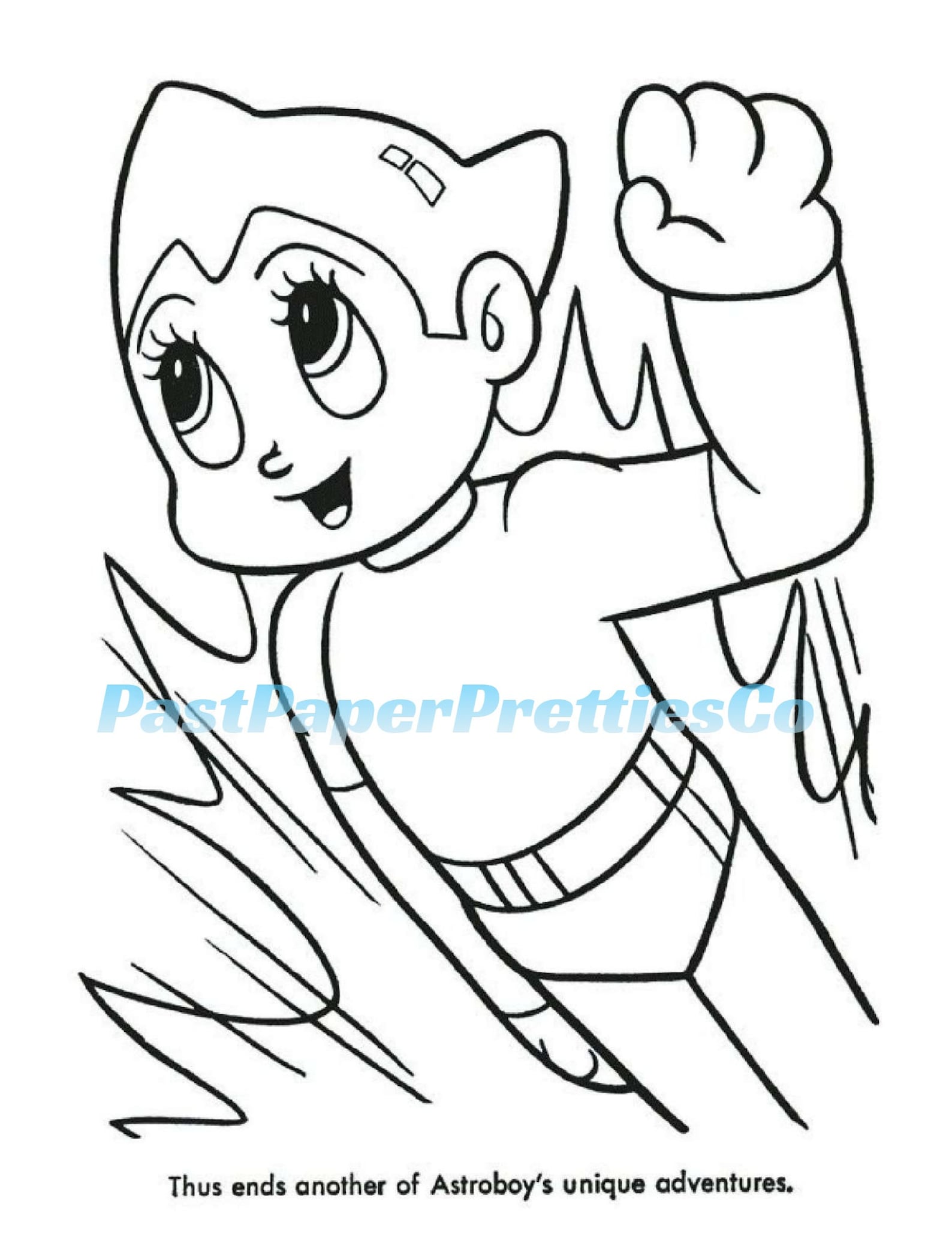 Vintage Printable Astro Boy Coloring Book 1966 Sci Fi - Etsy