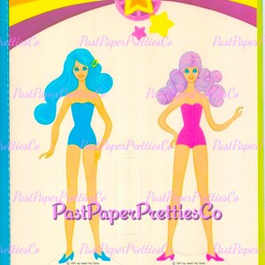 Vintage Paper Dolls Fashion Flatsy Retro 1971 Printable PDF Instant ...