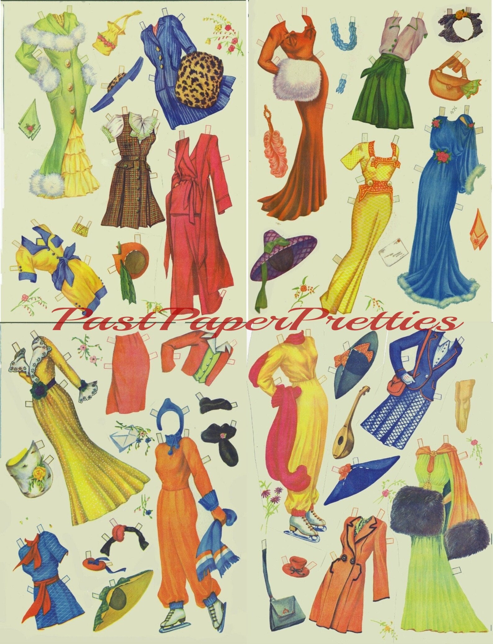 Vintage Paper Dolls Artist Models C. 1945 Printable PDF - Etsy Canada