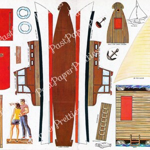 Vintage Paper Boats With Crews Buoys and Docks Punch Outs C. 1959 PDF ...