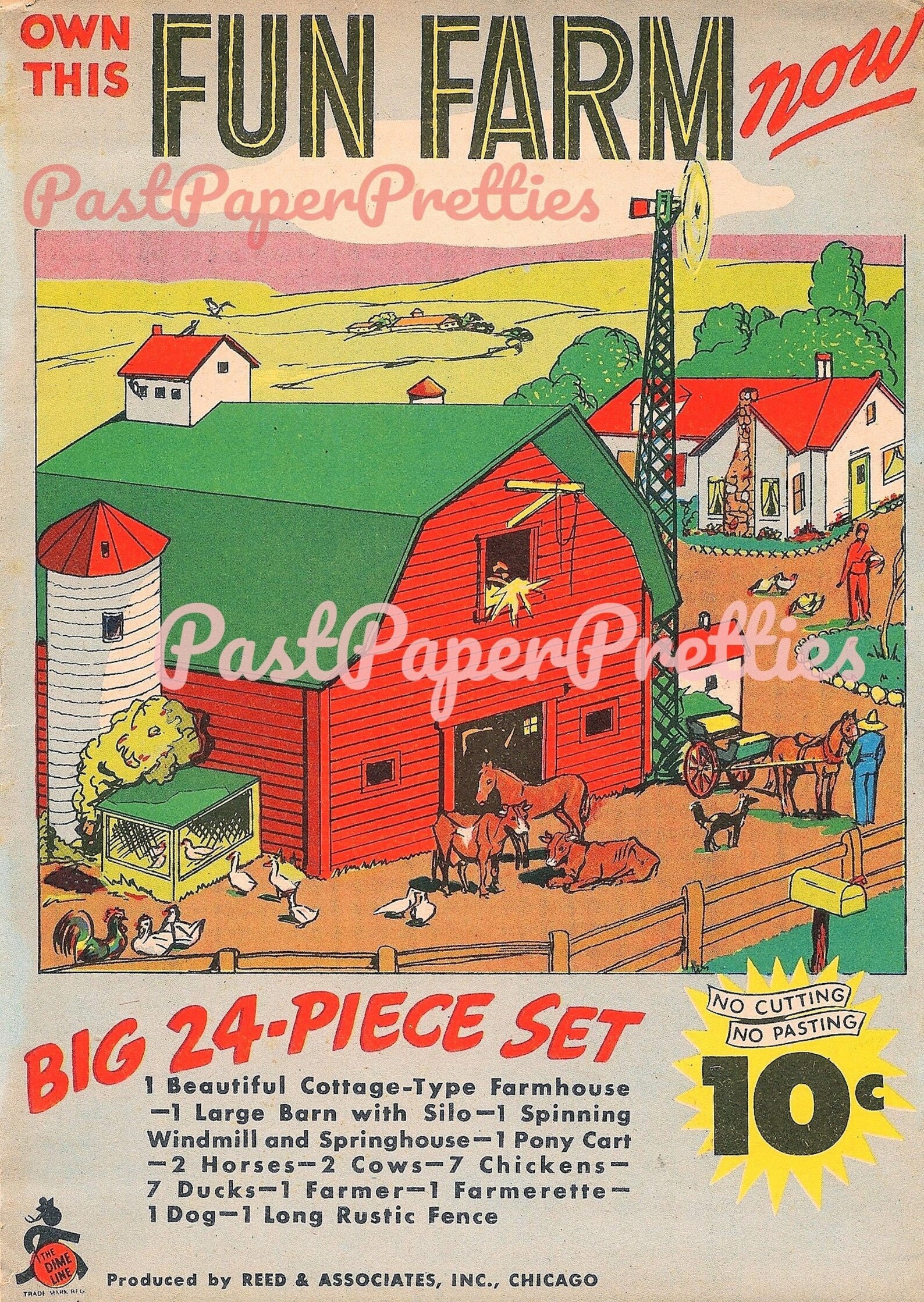Vintage Printable Fun Farm Paper Craft Instant Digital - Etsy