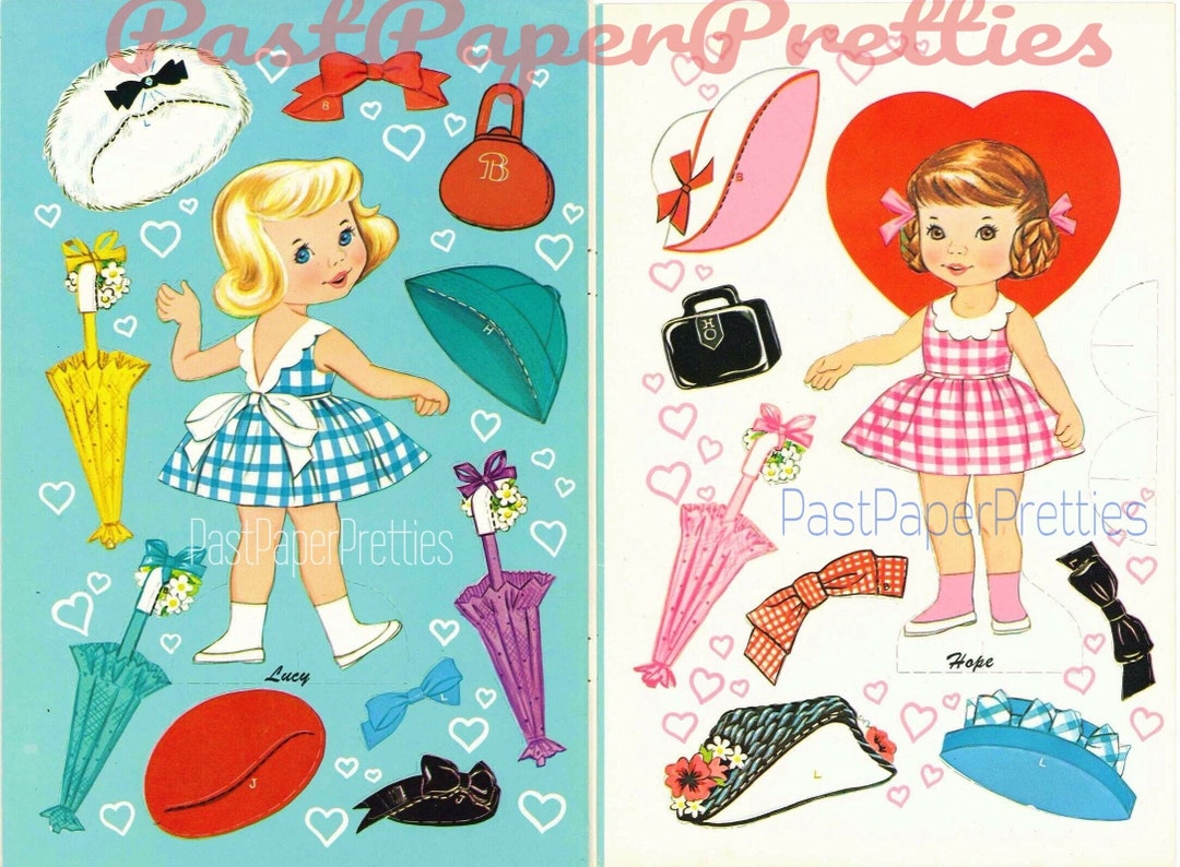 Vintage Paper Dolls Little Sweethearts 1960s Printable PDF Instant ...