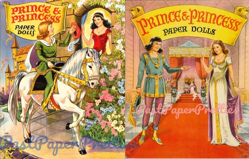 Vintage Paper Dolls Prince & Princess C. 1941 Printable PDF - Etsy