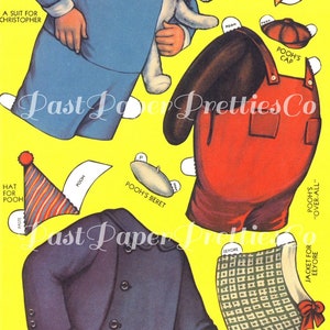 Vintage Paper Dolls Winnie the Pooh Christopher Robin Cut-out Dolls ...