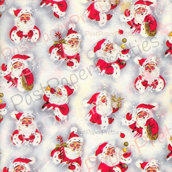 Santa Face Wrapping Paper - Etsy