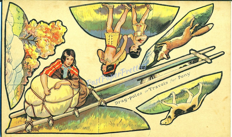 Vintage Paper Dolls Indian Cut Outs C. 1938 Printable PDF - Etsy