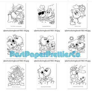 Vintage Qbert Coloring Book Printable Q*bert and His Friends Retro 80s ...