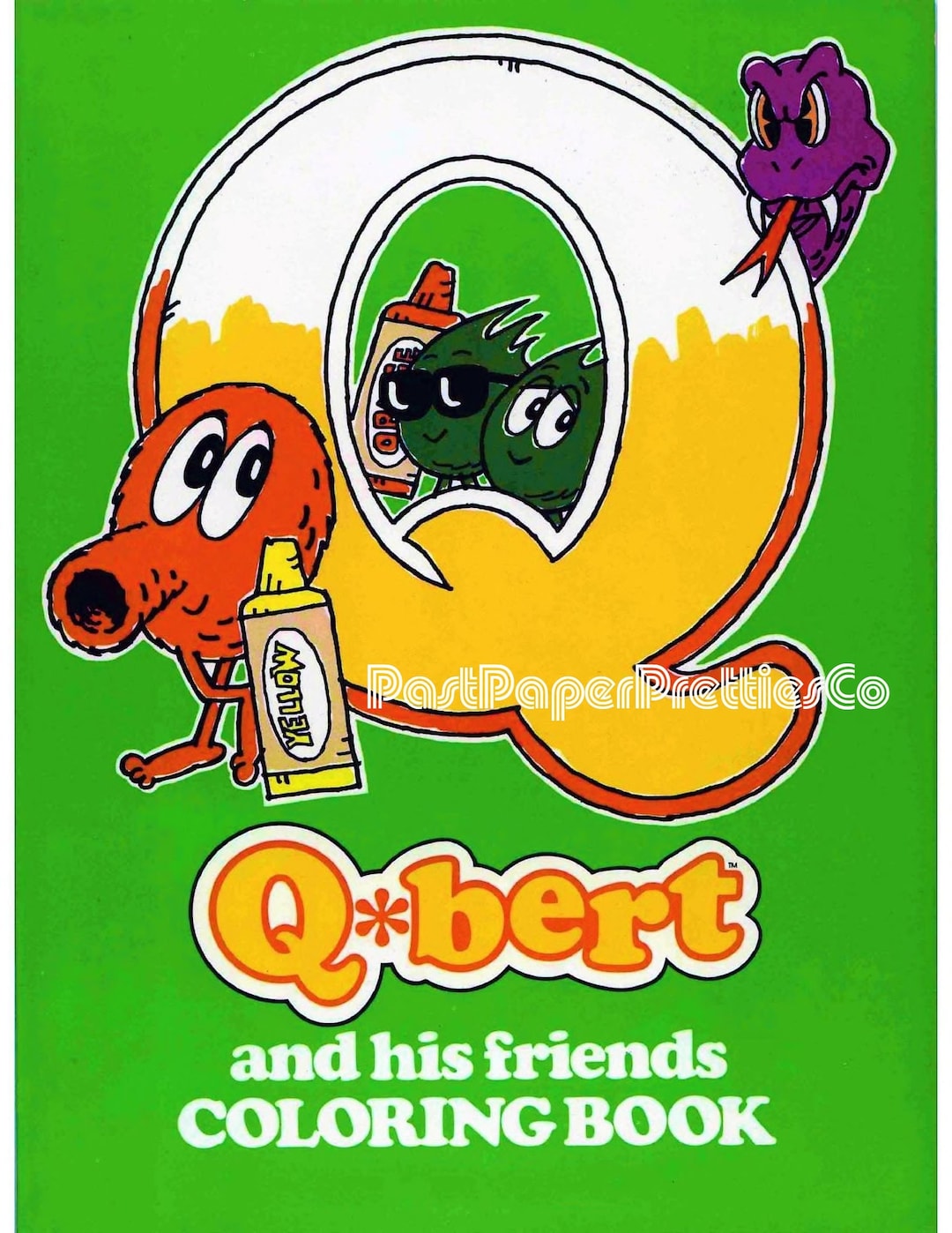 Vintage Qbert Coloring Book Printable Q*bert and His Friends Retro 80s ...