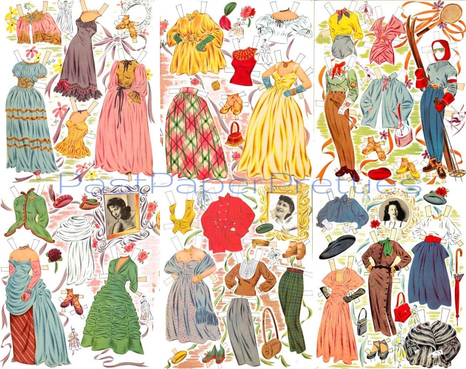 Vintage Paper Dolls Ava Gardner Movie Star C. 1940s Printable - Etsy