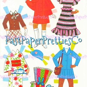 Vintage Paper Dolls Ms. Girls Dolls Career Clothes Cutouts 1976 PDF ...