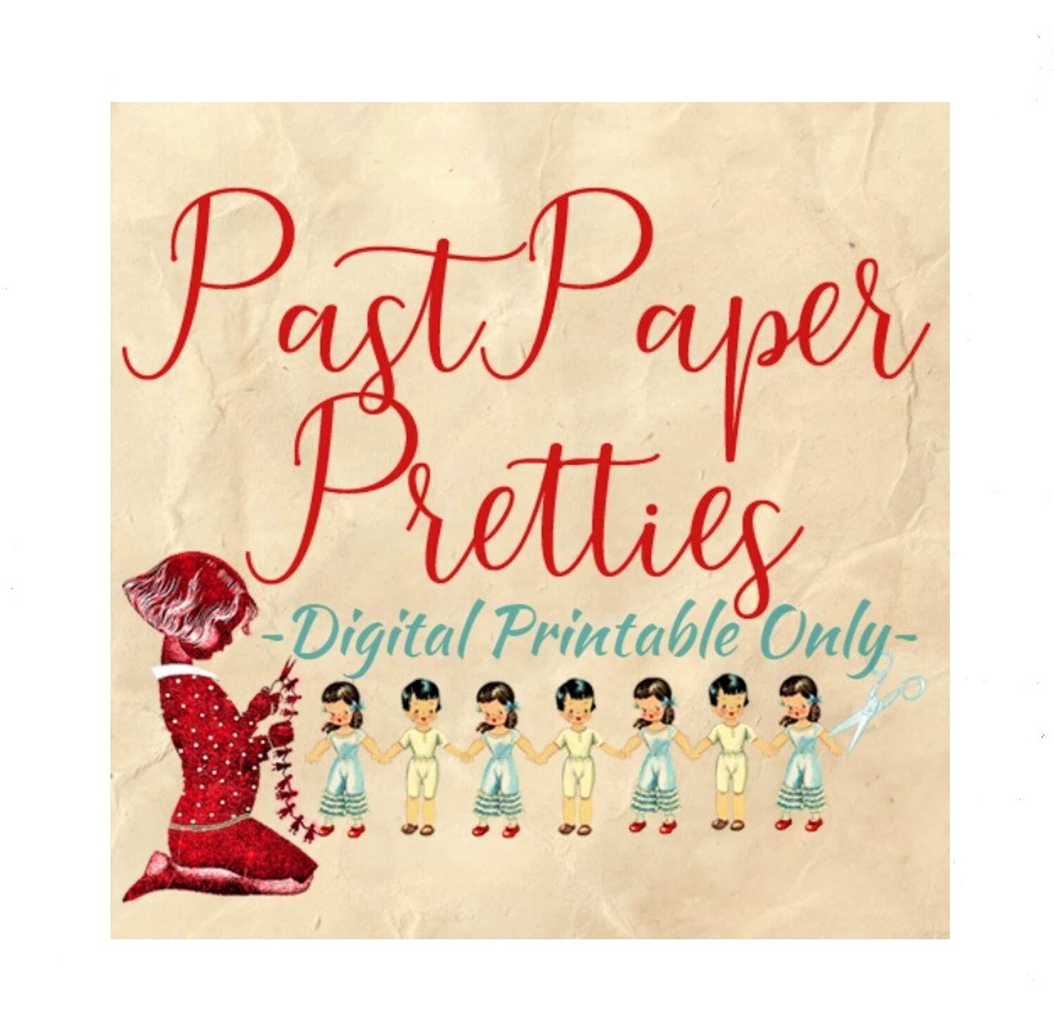 Vintage Lottery Booth Scene Printable Paper Craft Cut Outs PDF Instant ...