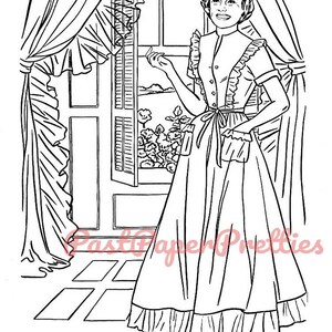 Vintage Printable Coloring Book Pages June Allyson Movie Star 1952 PDF ...