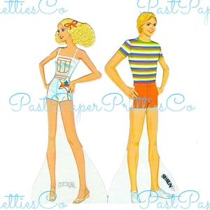 Vintage Paper Dolls Starr and Shaun Teen Girl Boy 1981 Printable PDF ...