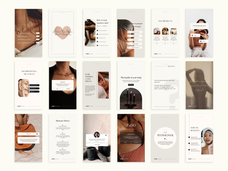 120 Esthetician Instagram Post Templates - Beauty Instagram Posts ...