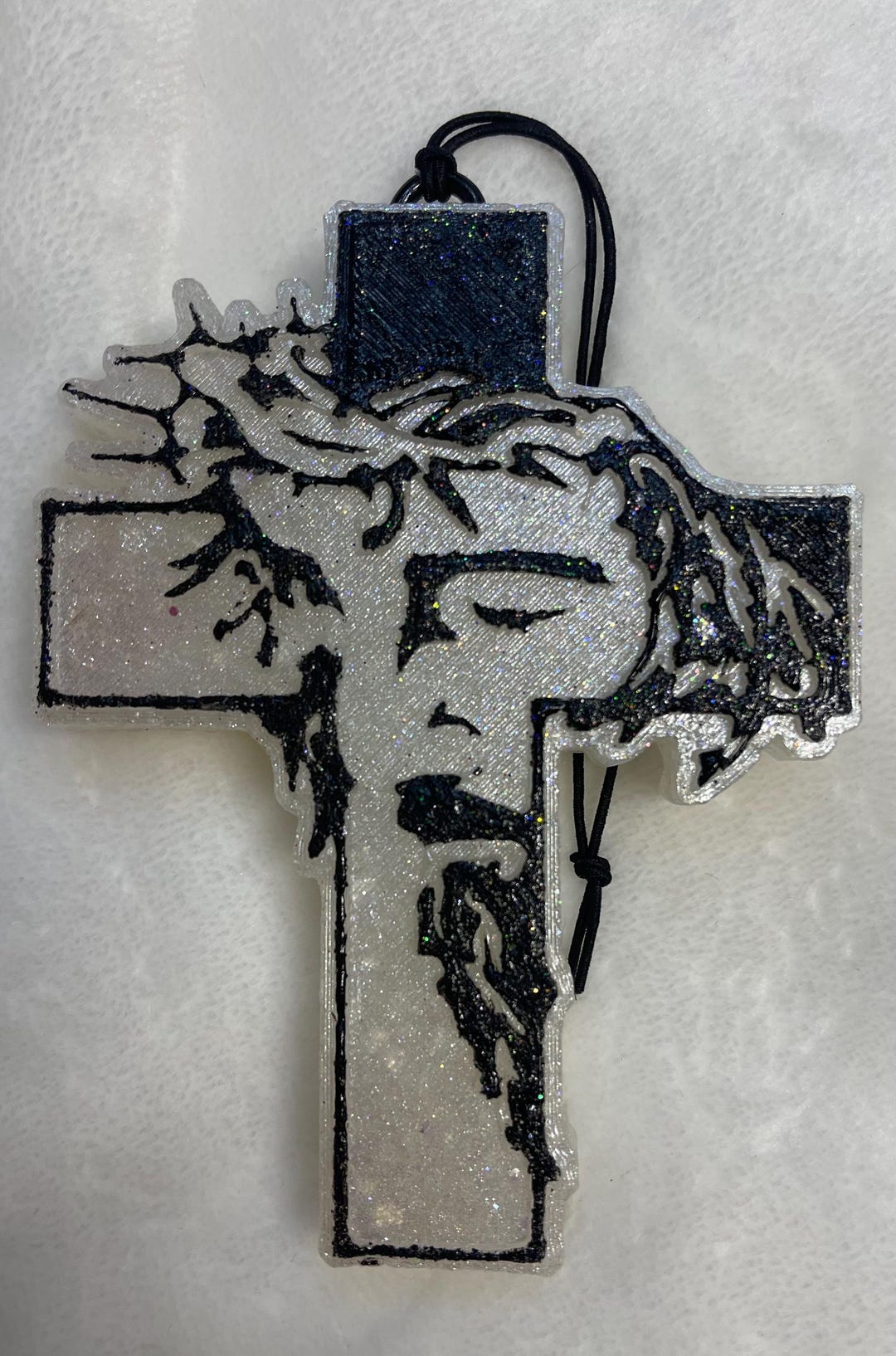 Cross With Jesus Face, Jesus, Cross Car Freshie, Car Freshener, Car ...