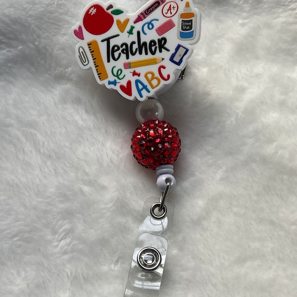 Teacher Name Badge Retractable - Etsy