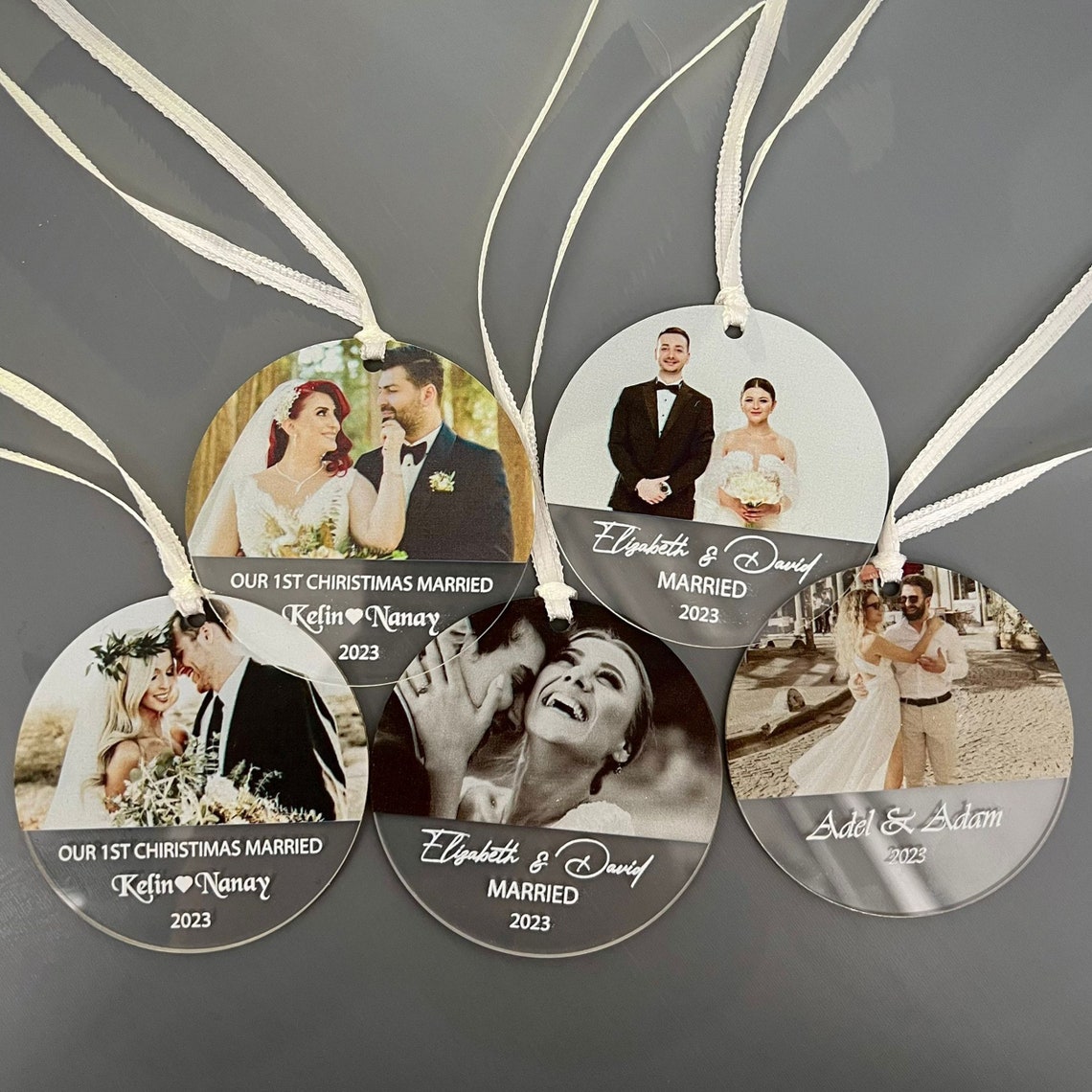 Bulk Wedding Ornament Favor With Photo, Wedding Ornament Gift for ...