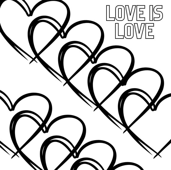 Heart Digital Coloring Page - Etsy