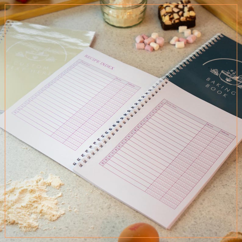 40 Page Baking Recipe Logbook | Custom Baking Journal | Record Your Own ...