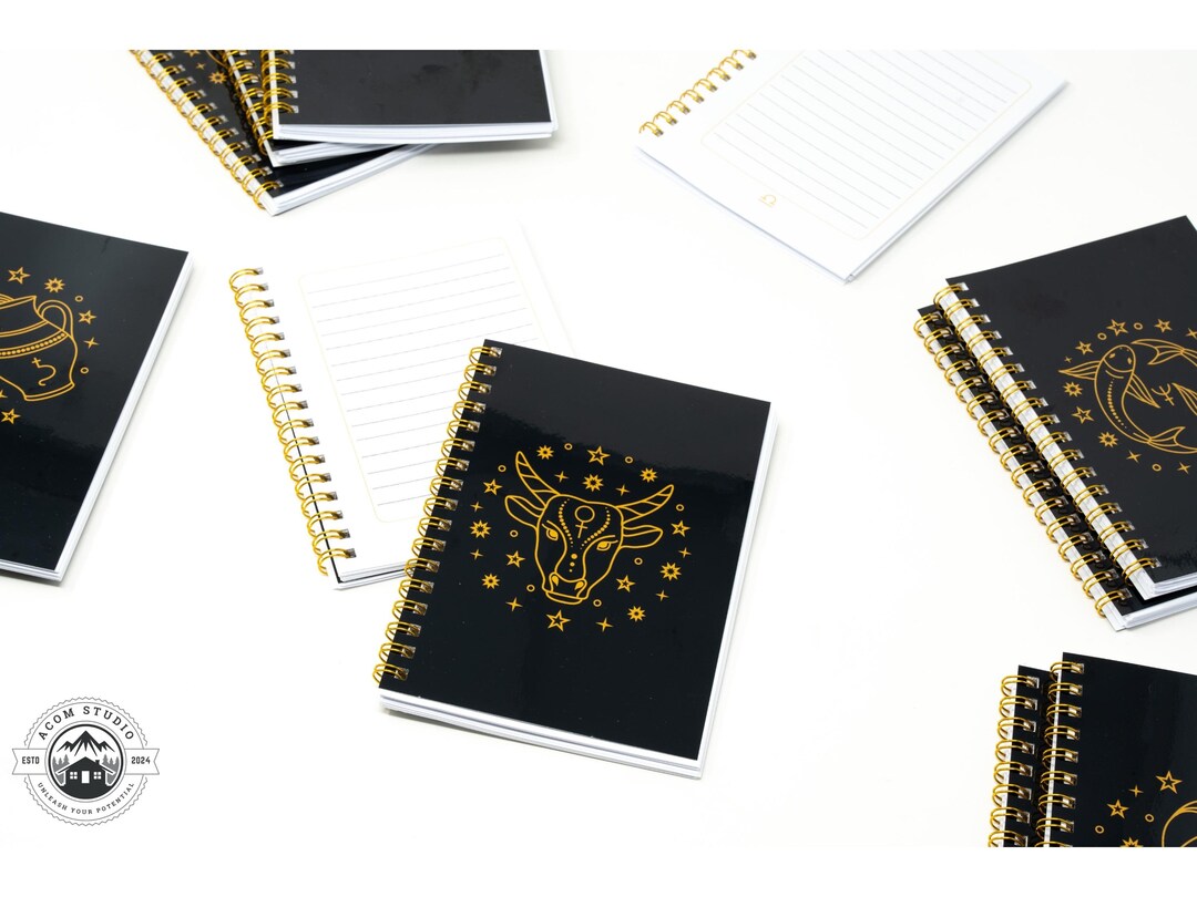 Taurus A6 40 Page Coil Bound Zodiac Sign Notebook Horoscope Book Star ...