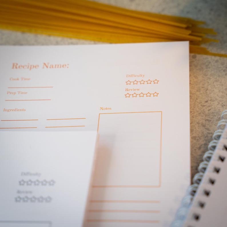Personalised Recipe Book | A5 40 Page Recipe Journal | Record Your Own ...