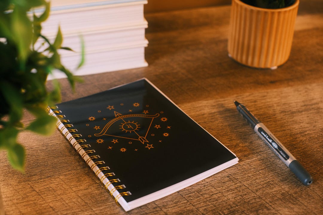 Sagittarius A6 40 Page Bound Zodiac Sign Notebook Horoscope Book Star ...