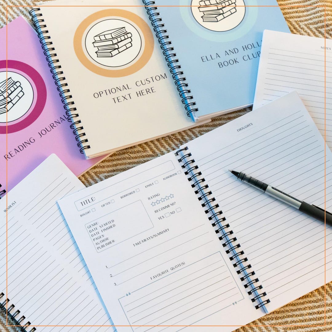 Personalised Reading Journal | Book Review Logbook | A5 Book Review ...