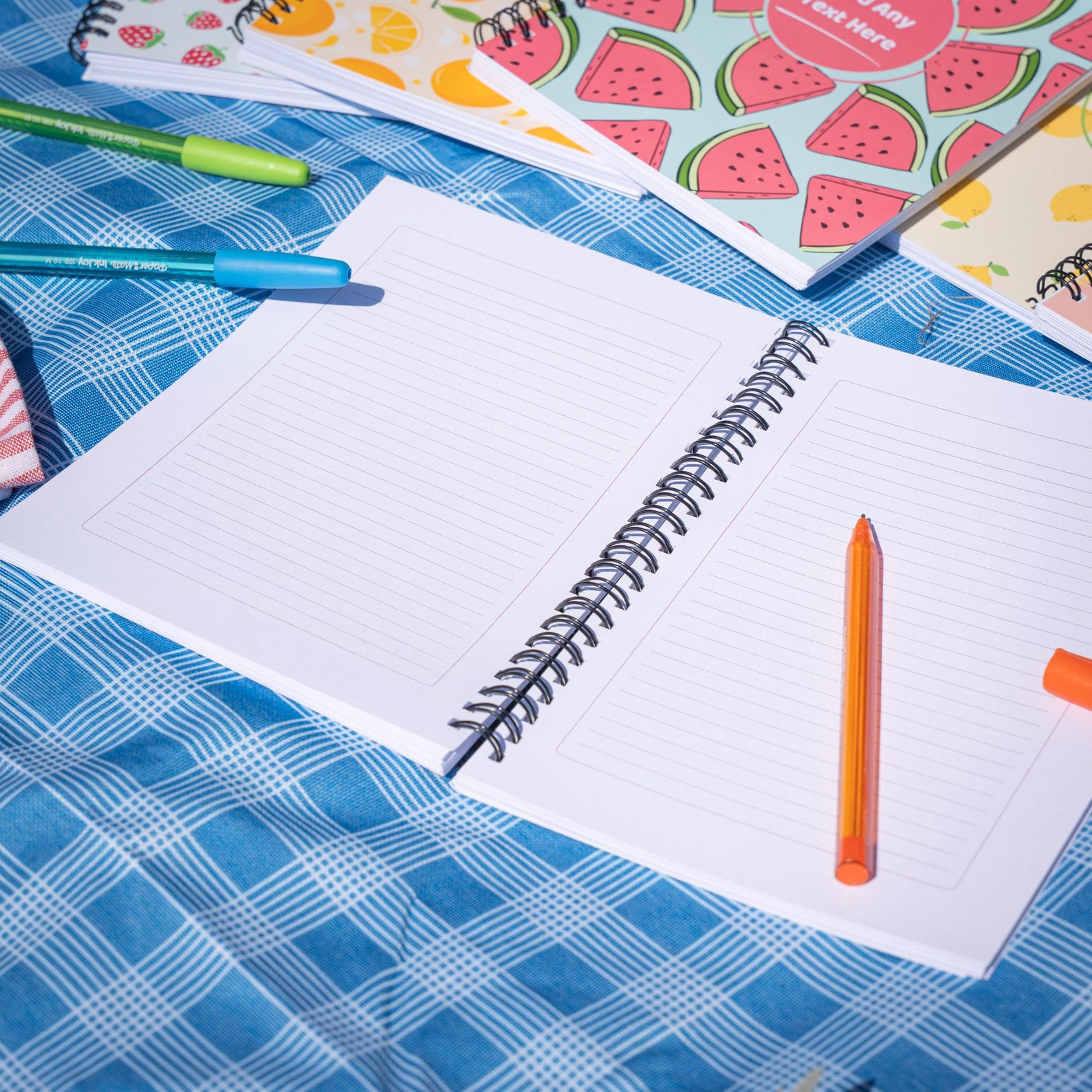 Summer Fruits Themed Personalised 104 Page Notebook | Fun Vibrant ...