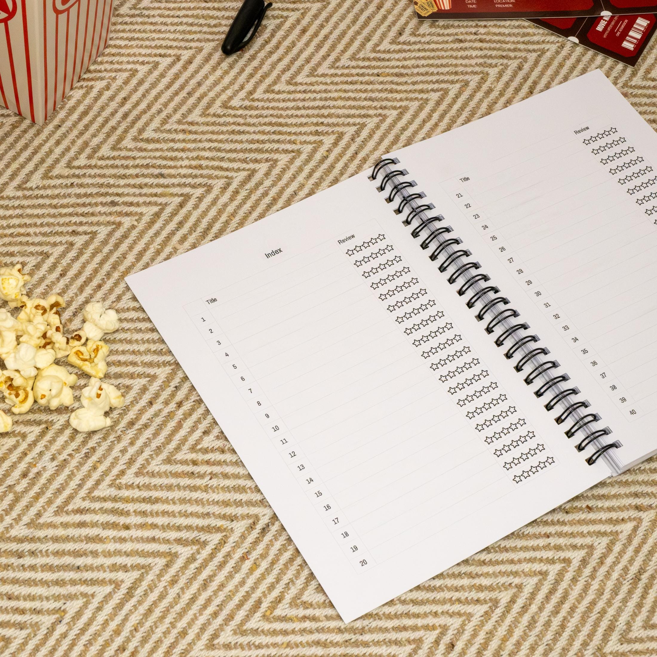 Personalised Movie Review Book With Prompts | Gift for Film Lovers | A5 ...