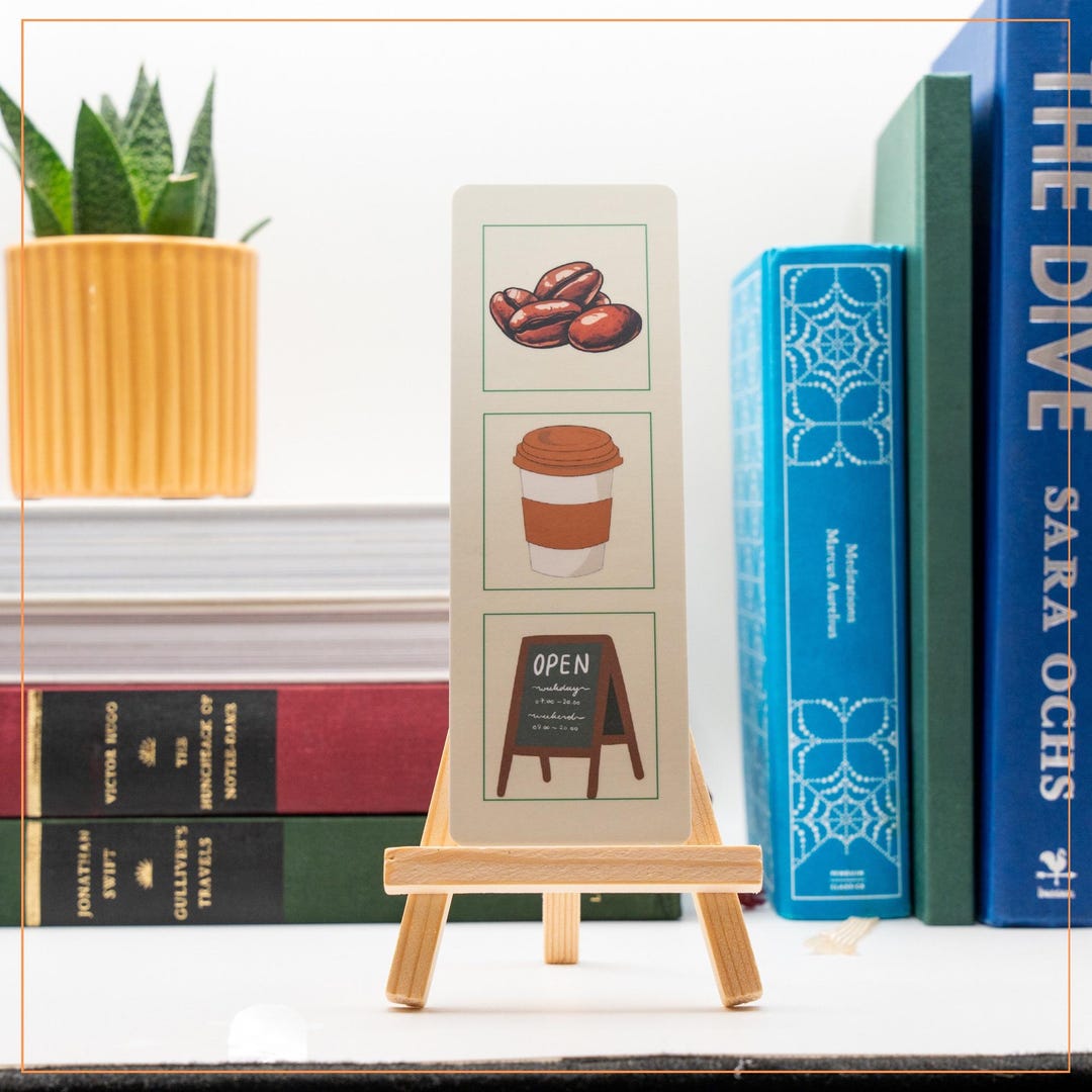 Coffee Themed Bookmark | Bookmark for Coffee Lovers | Luxury Soft Touch ...