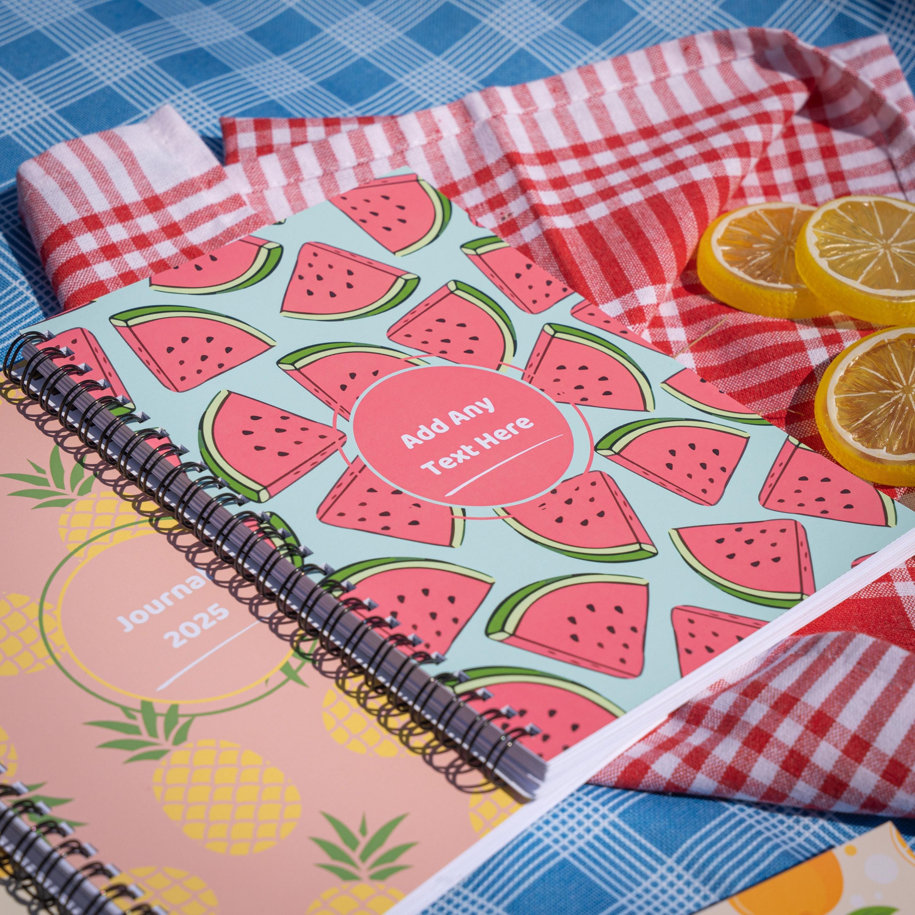 Summer Fruits Themed Personalised 104 Page Notebook | Fun Vibrant ...