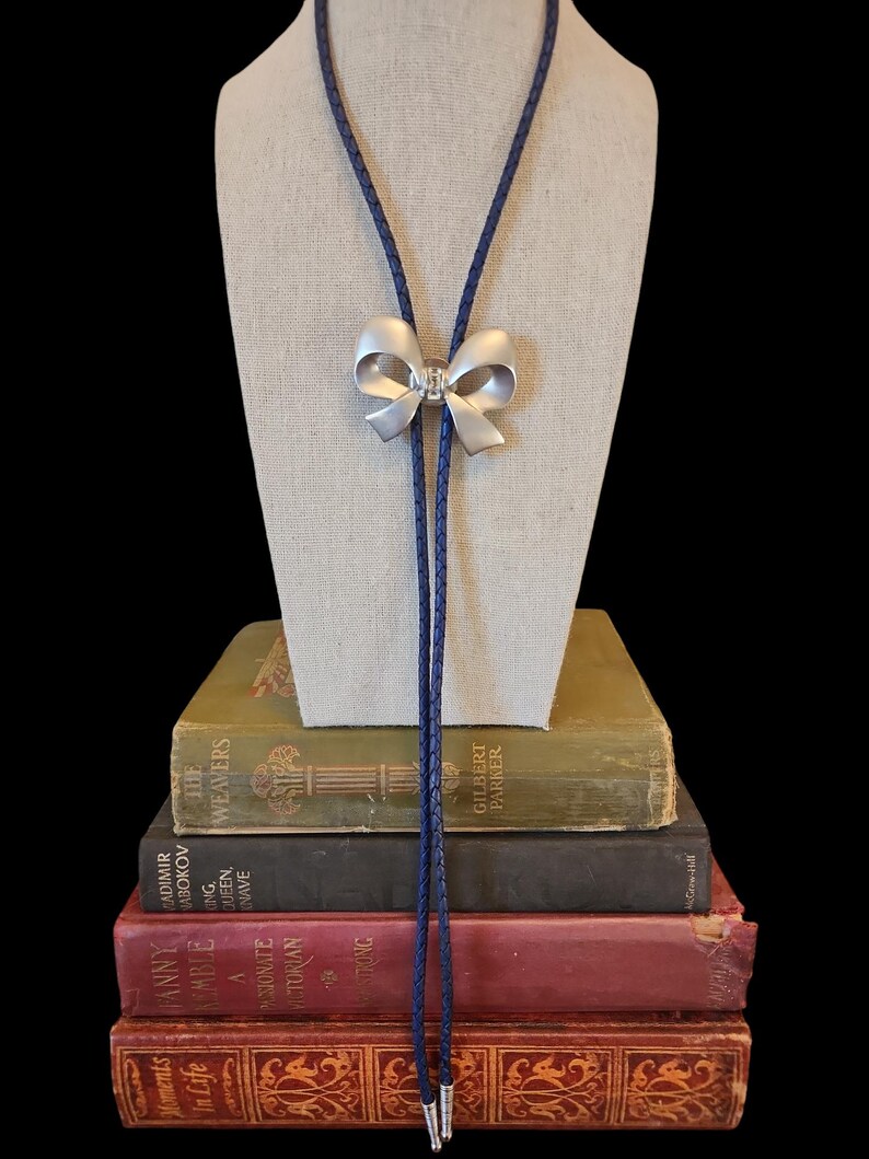 Handmade Silver Bow Bolo Tie - Etsy