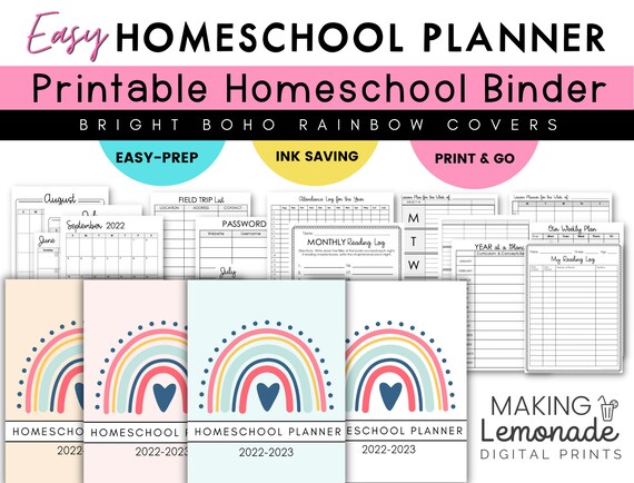 Homeschool Planner Homeschool Binder Digital Download - Etsy