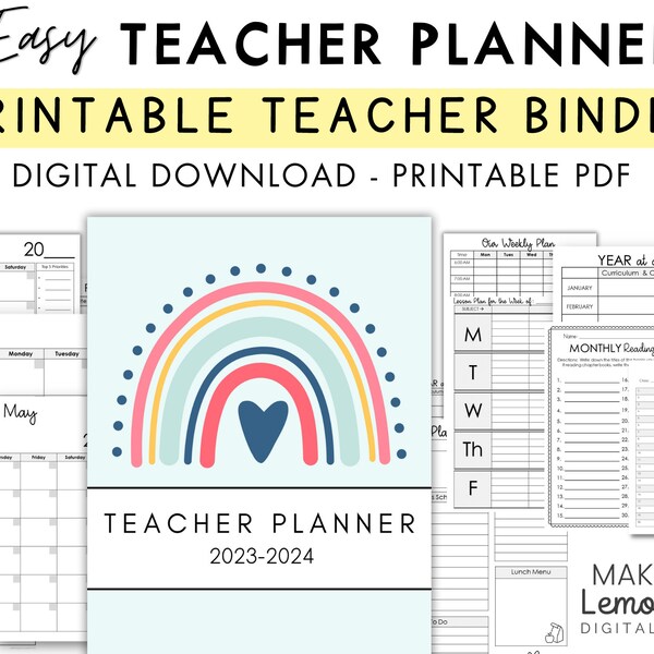Teacher Planner - Etsy