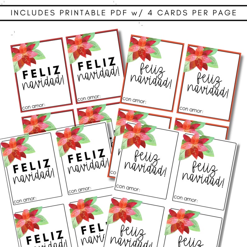 EDITABLE Feliz Navidad Gift Tags, Feliz Navidad Printable Tag ...