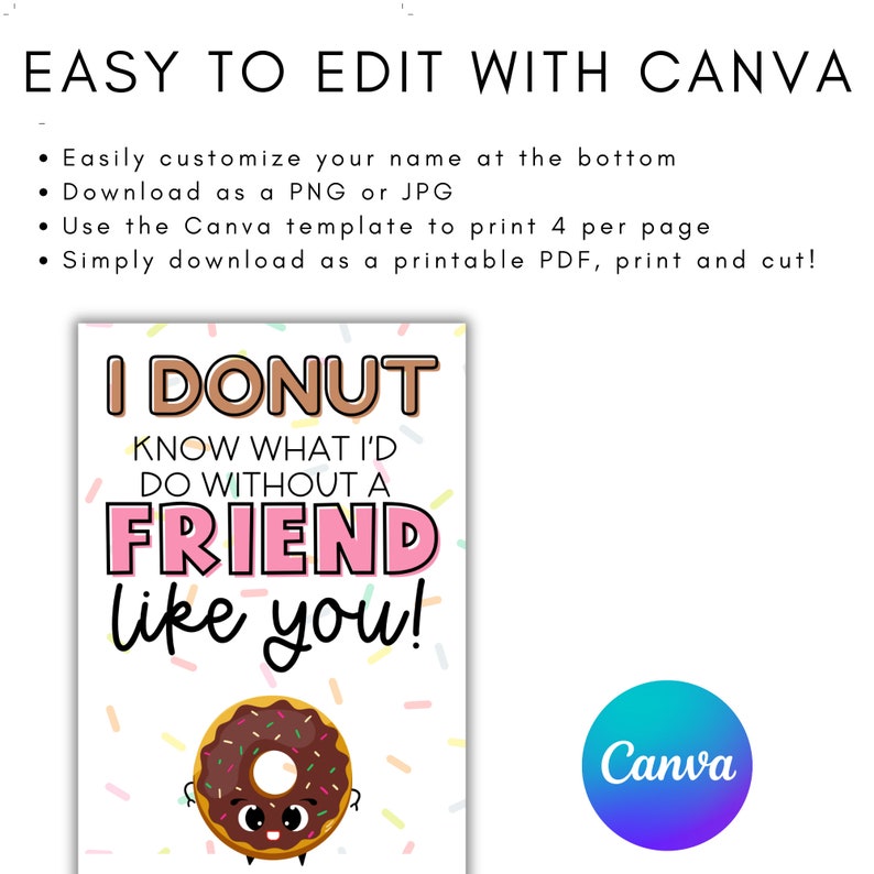 Donut Valentine, I Donut Know What I'd Do, Kids Valentines Donuts ...