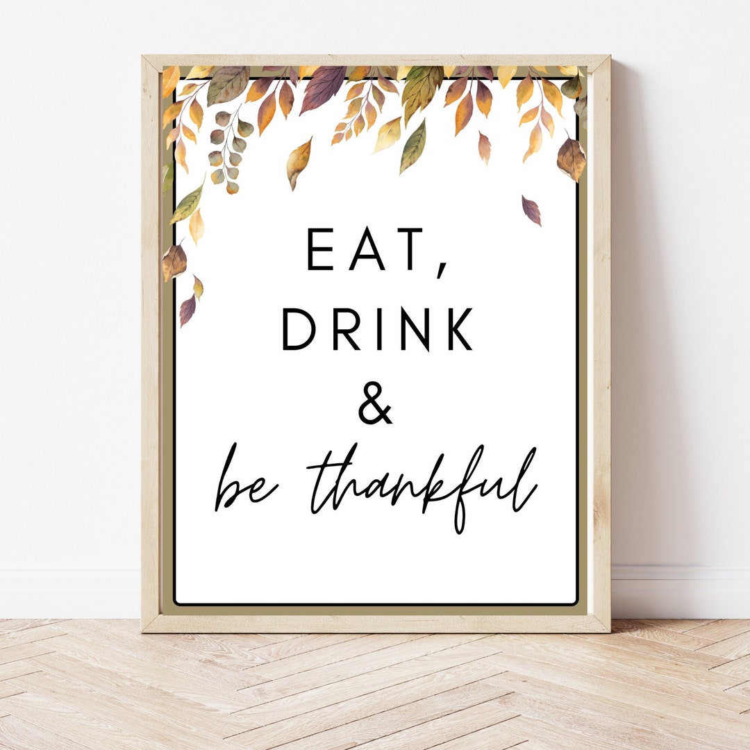 Printable Thanksgiving Sign Thanksgiving Dinner Sign Friendsgiving Sign Thanksgiving Party Decor ...