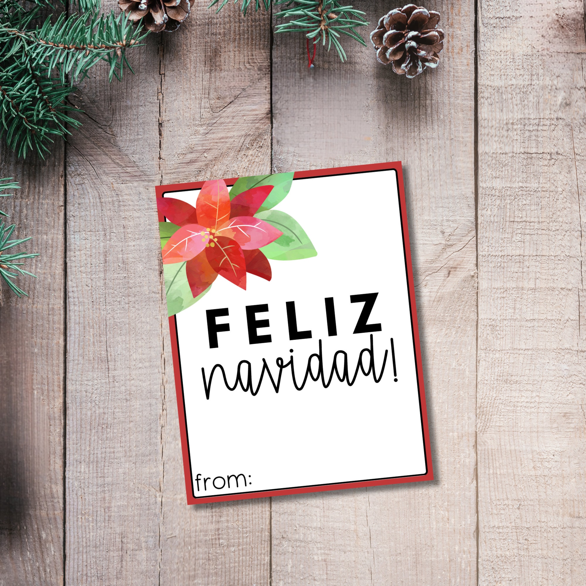 EDITABLE Feliz Navidad Gift Tags, Feliz Navidad Printable Tag ...