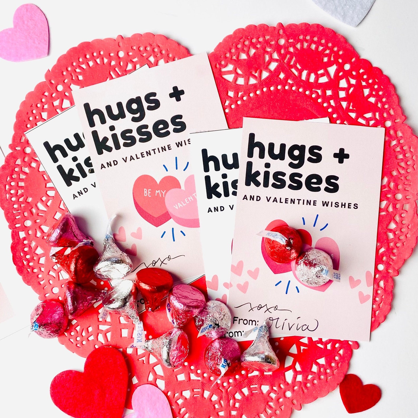 Hershey Kisses Valentines: Printable Cards for Kids (PDF File) - Etsy