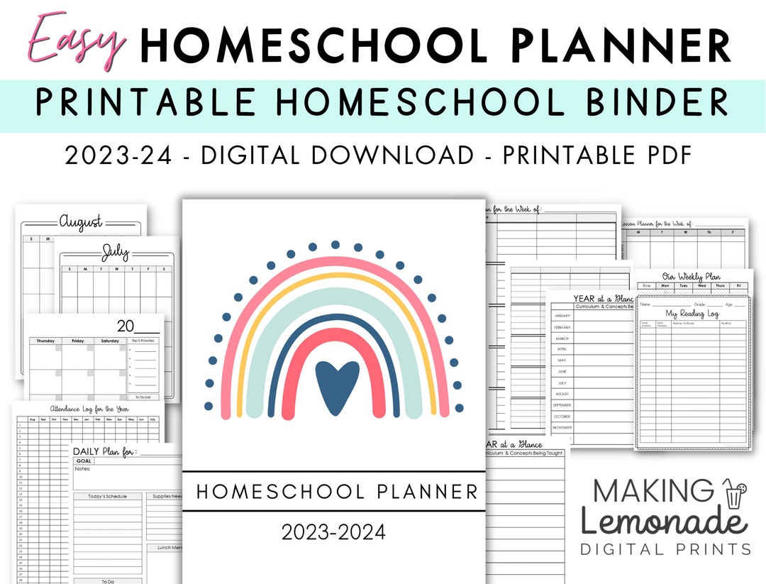 Homeschool Planner Homeschool Binder Digital Download - Etsy