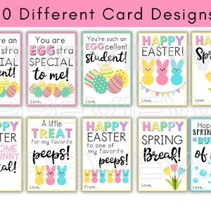 Editable Easter Cards for Students From Teacher, Easter Gift Tags ...